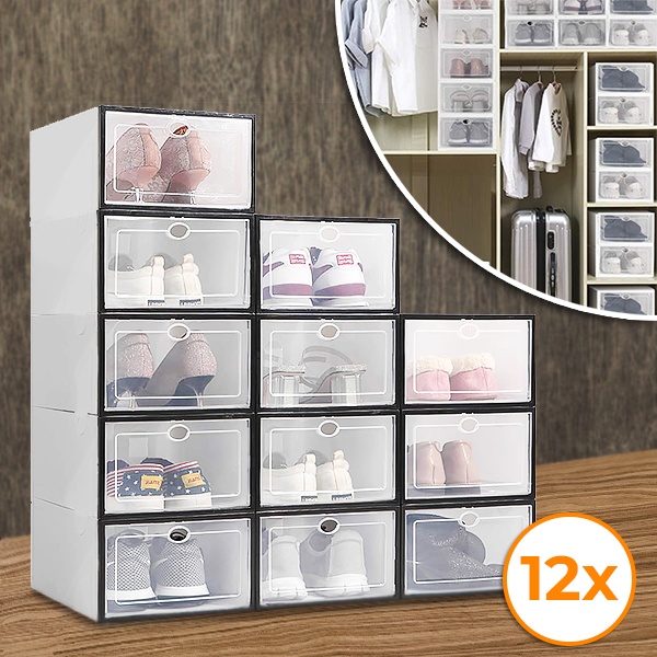Plastična škatla za shranjevanje čevljev (12 kosov) | SHOEZY – Toprabat.si